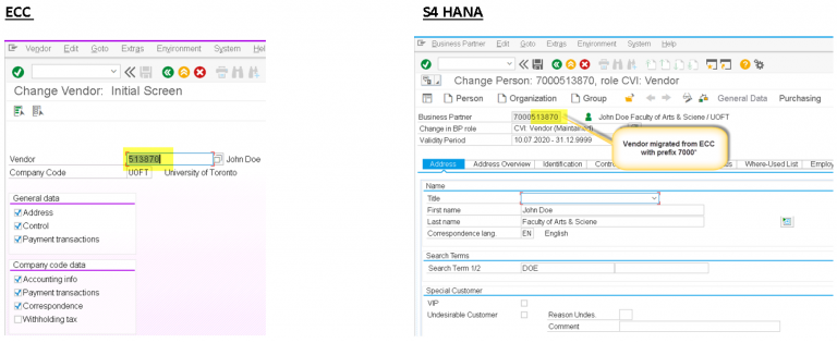 S4 HANA Business Partner – Change & Create Accounts Payable Vendor ...