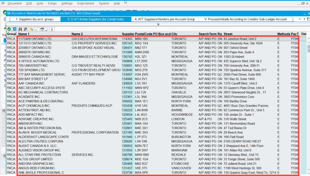 How can I find a list of EFT vendors? - Financial Services
