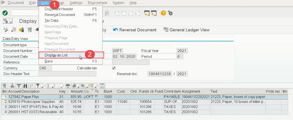 How to View “Old” (i.e. ECC) Display Layouts in the S4HANA FB03 ...