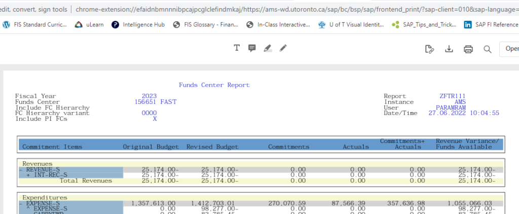 How can I print a report in PDF format within the FIORI Launchpad ...